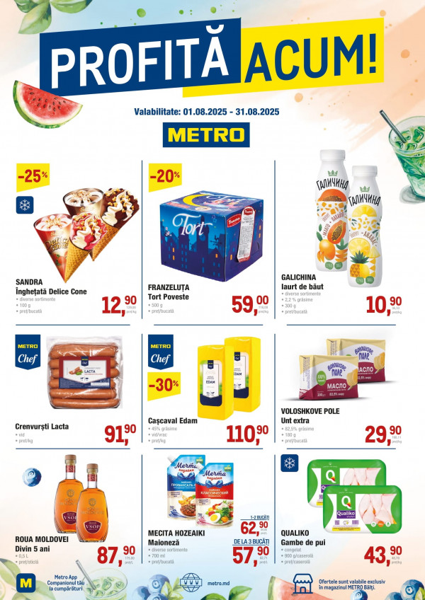 Metro: Catalog Special Bălți - 01 - 31 august 2025 | Reduceri Moldova | Mooldo