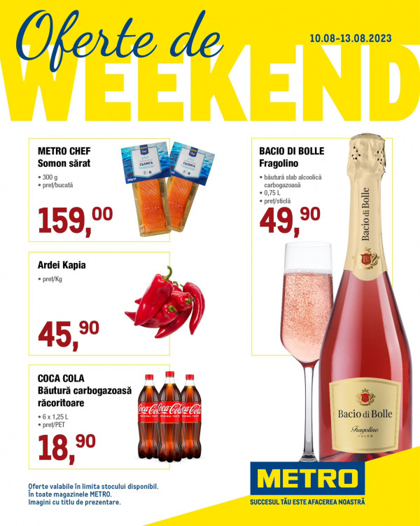 Metro catalog cu reduceri - 10 - 13 August 2023